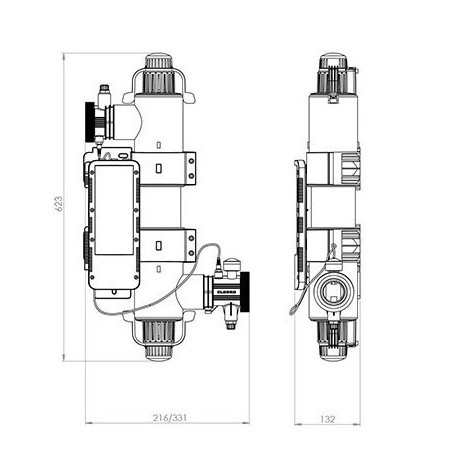 Trattamento UV di Pool Pro Pool Plus Vulcan 55W 50m3